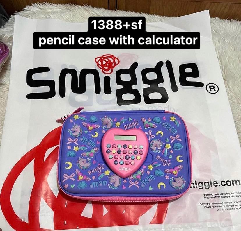 Smiggle pencil case set calculator, Babies & Kids, Babies & Kids ...