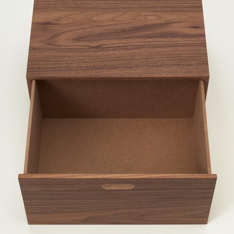 MUJI STACKING CHEST / HALF / DRAWER / 1 TIER / WALNUT, 2 DRAWERS ...