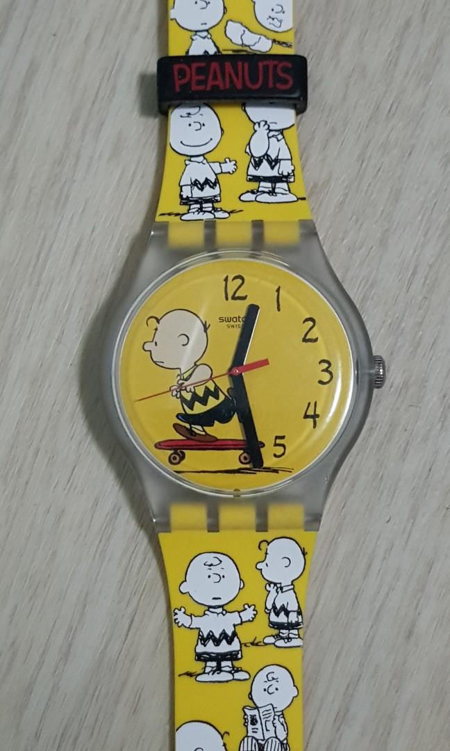 Swatch snoopy and peanuts watch, Luxury, Watches on Carousell