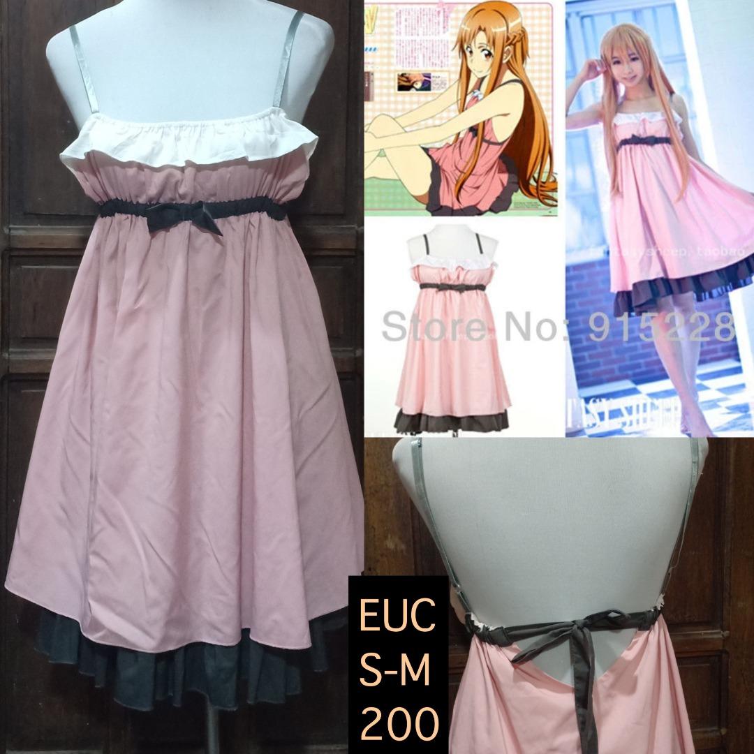 Sword Art Online SAO Asuna Yuuki Night gown Cosplay Costume, Women's ...