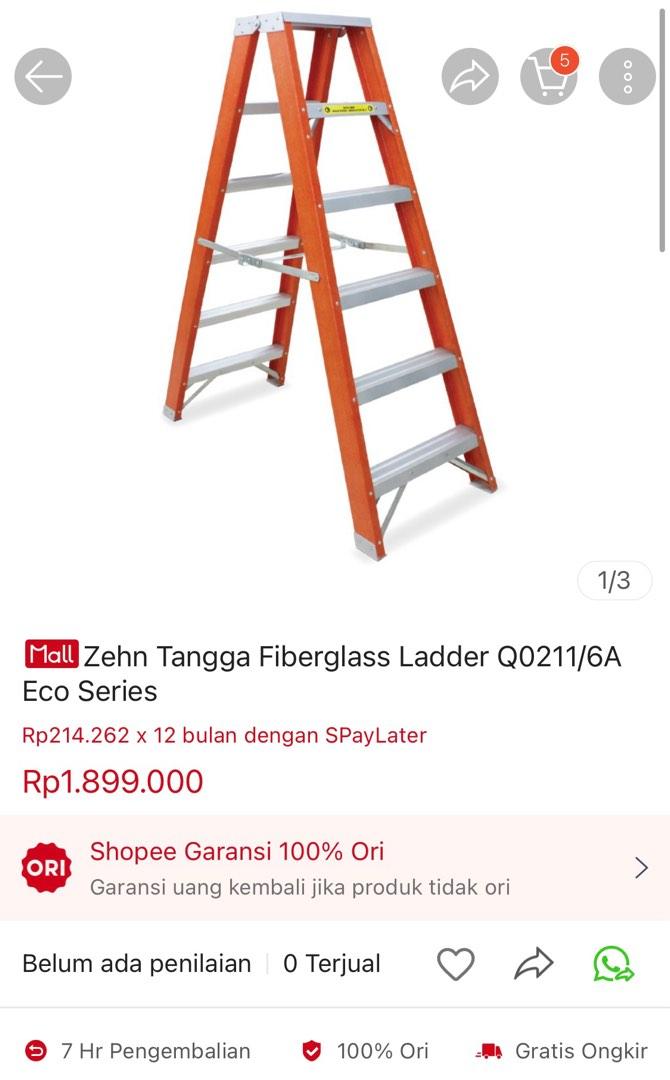 Tangga Lipat Serbaguna -/+ 2 meter| Zehn Tangga Fiberglass Ladder Q0211 ...