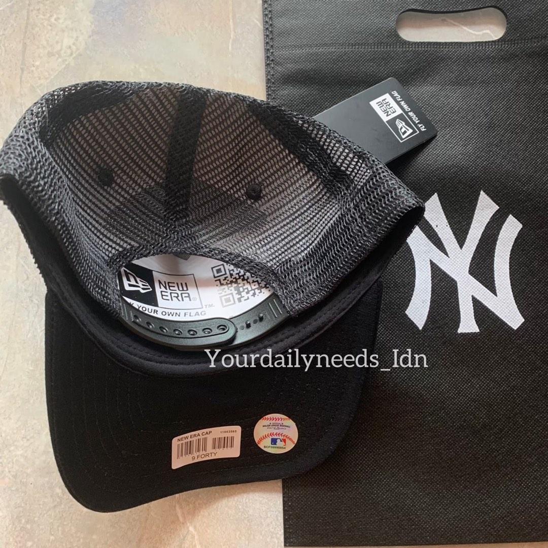 TOPI BASEBALL MLB NEW ERA LA HITAM FULLTAG, Fesyen Pria, Aksesoris ...