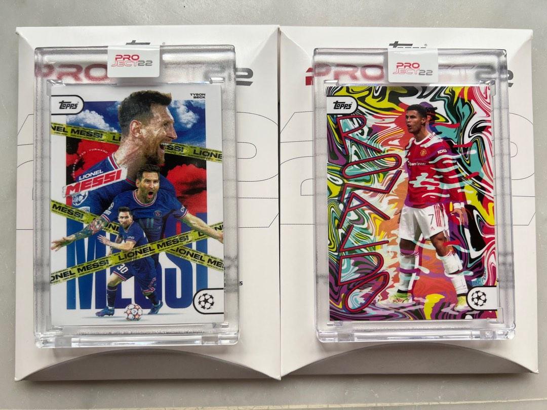 TOPPS Project 22 Cristiano Ronaldo x Mike Perry and Lionel Messi x ...