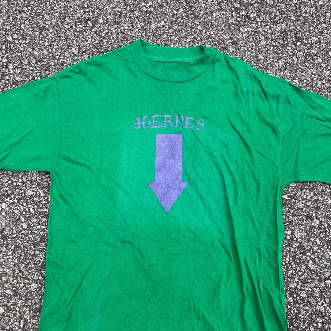 Vintage 90s Herpes Dank Tee, Men's Fashion, Tops & Sets, Tshirts & Polo ...