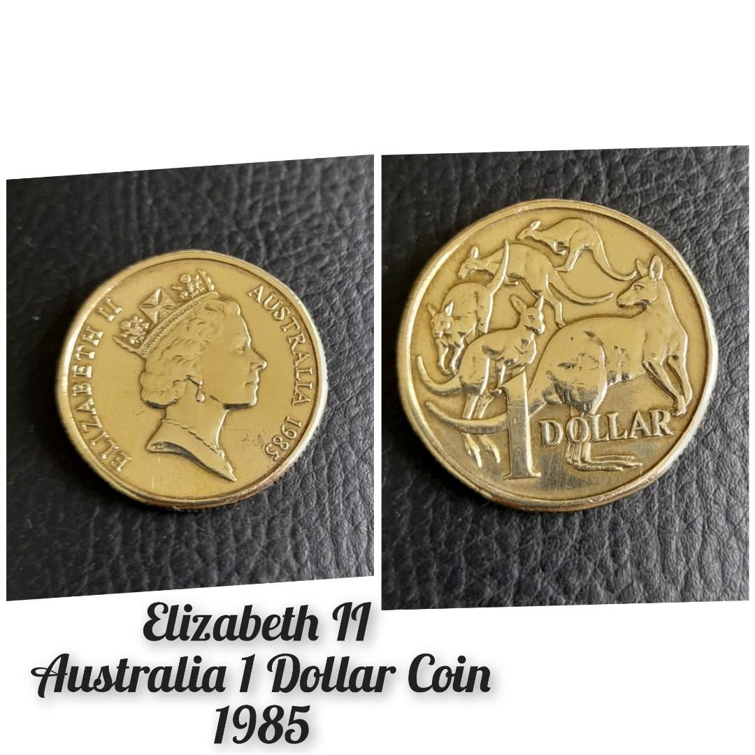 Vintage Coinage of Queen Elizabeth II 1985 - Australia 1 dollar ...