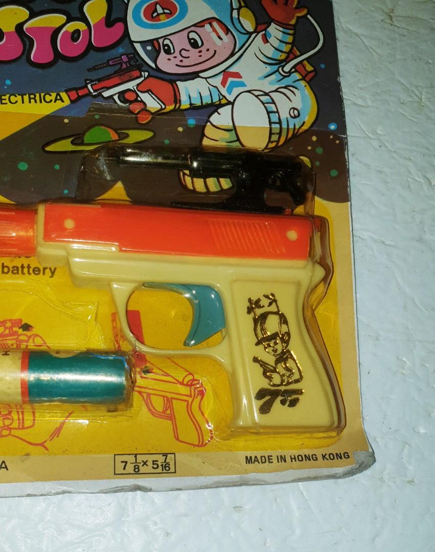 vintage lite pistol toch light toy gun lot made in Hong Kong, Hobbies ...