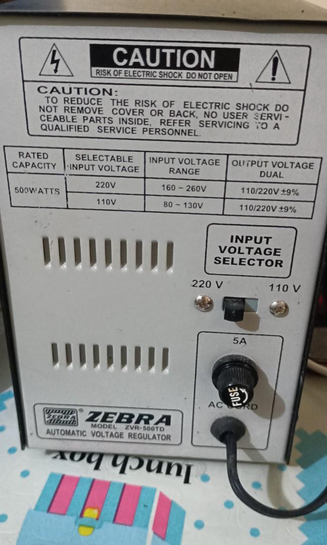 ZEBRA 500W AVR AC WITH TIME DELAY GOOD AS NEW MAKINIS., TV & Home ...