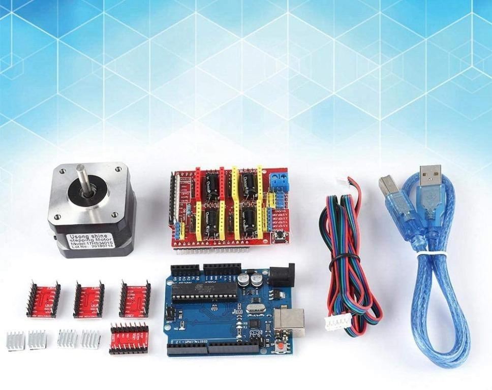 Zerone 3D Printer Kits CNC Shield V3.0 + R3 Board + Nema 17 Stepper Motor + 4PCS A4988 Driver ...