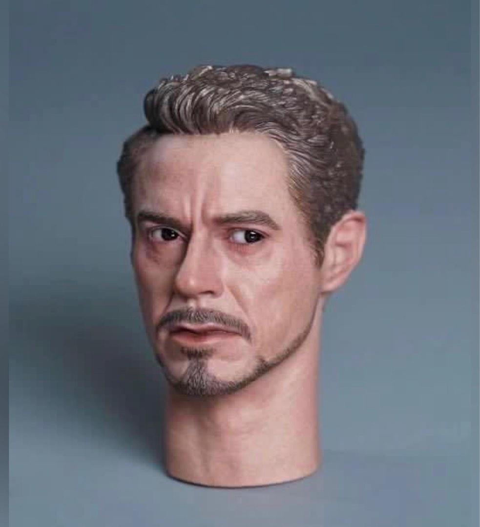 1/6 Movable-Eyes Tony Stark Iron Man (Custom PAINTED Head Sculpt only ...