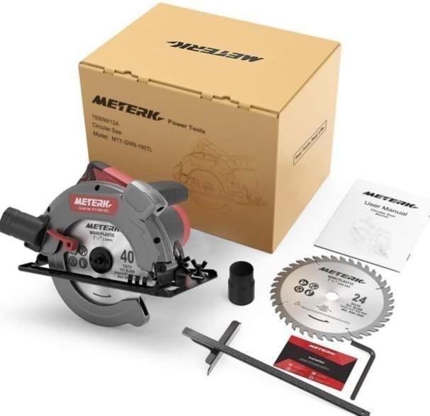 (173) Meterk Circular Saw 1500W with up to 4700rpm for wood, plastic ...