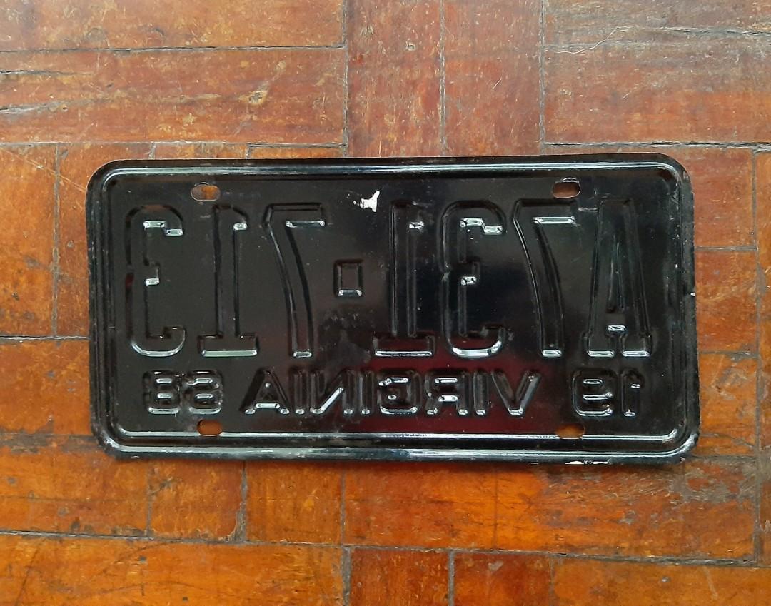 1968 Virginia retired car plate, Hobbies & Toys, Memorabilia ...