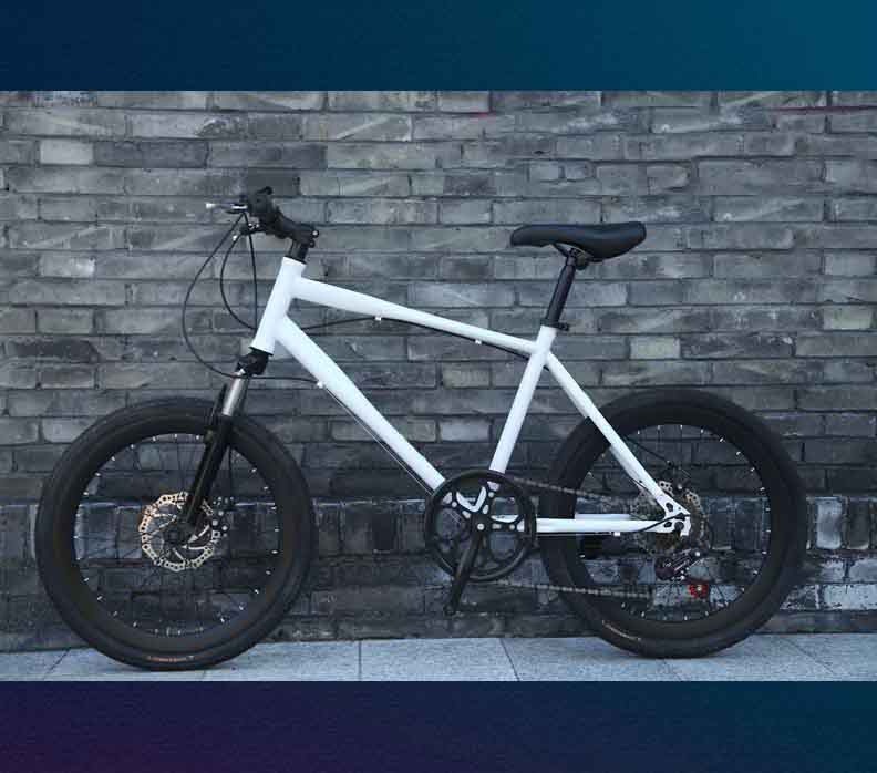 22 Inch 7 Speed MINI VELO [White] Front Suspension Bicycles Fixie Bike ...