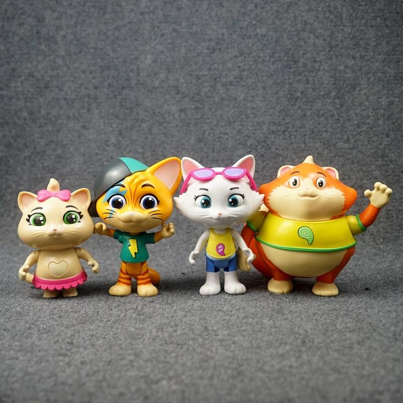 44 Cats / Meatball / Pilou / Milady / Lampo Toys / Figurines (4 Pcs A ...