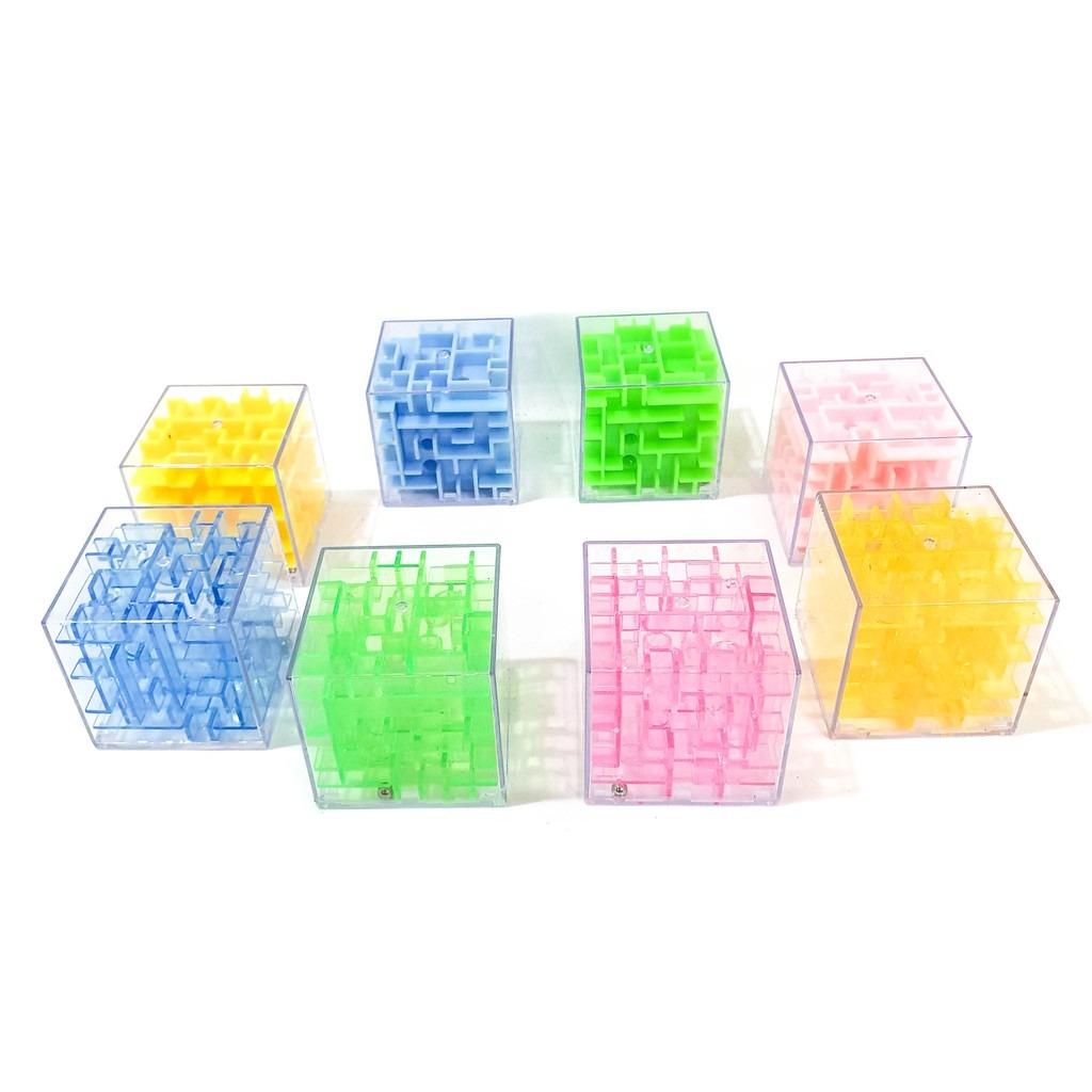 4pc Mini Maze 3D Cube Game IQ Intelligence Strategy Skills Pocket Size ...