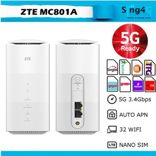 ZTE MU5120 5G MIFI Portable Hotspot (5G 2.7Gbps 64WIFI Share 10000mAH ...
