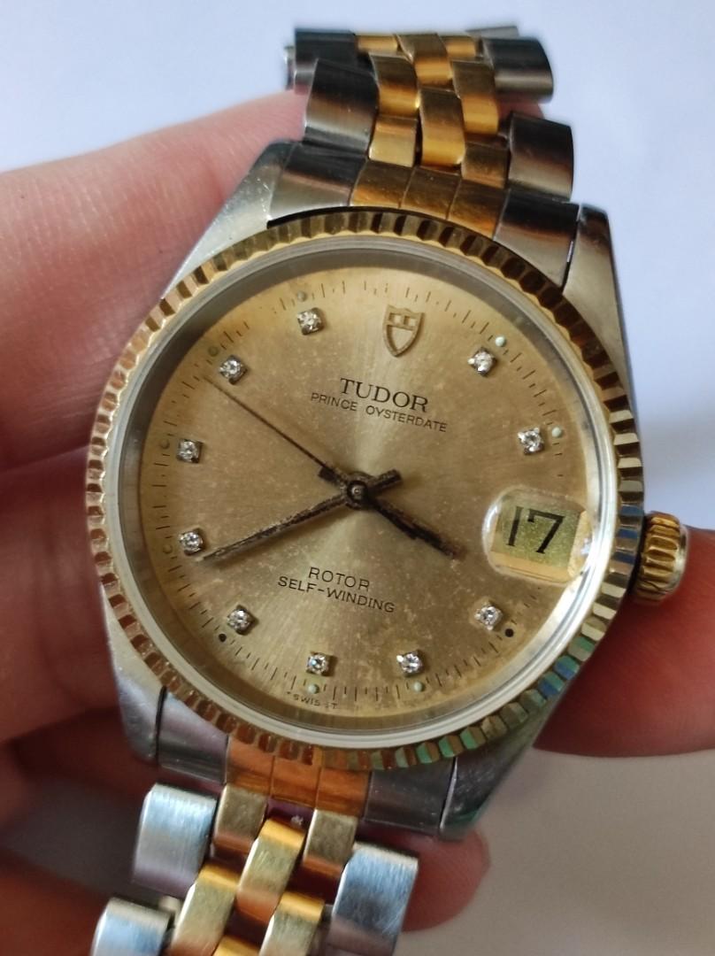 原裝 Tudor 72033 鑽石面 藍寶石玻璃 Prince Oysterdate 自動手錶, 名牌, 手錶 - Carousell