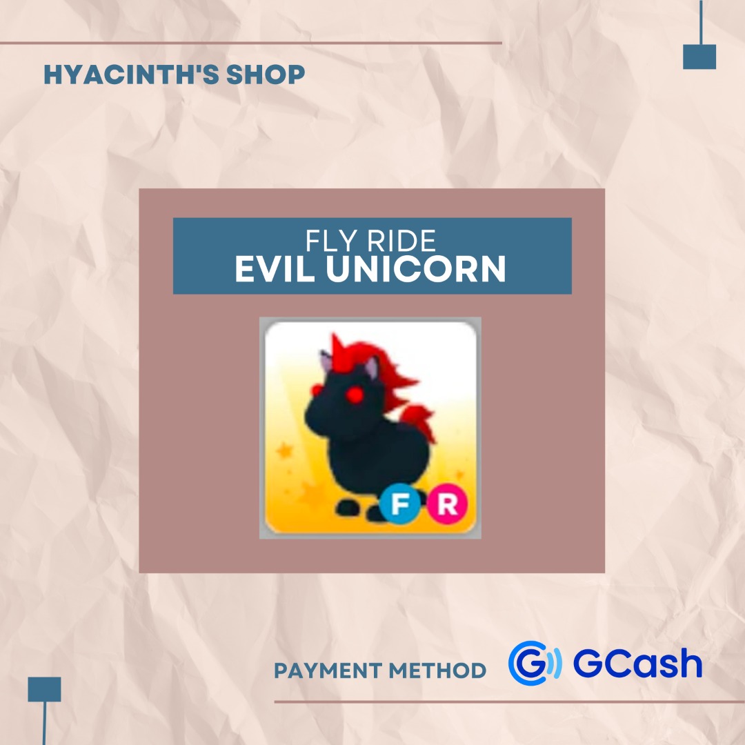 Adopt Me FR Evil Unicorn / FR Evil Unicorn, Hobbies & Toys, Toys ...