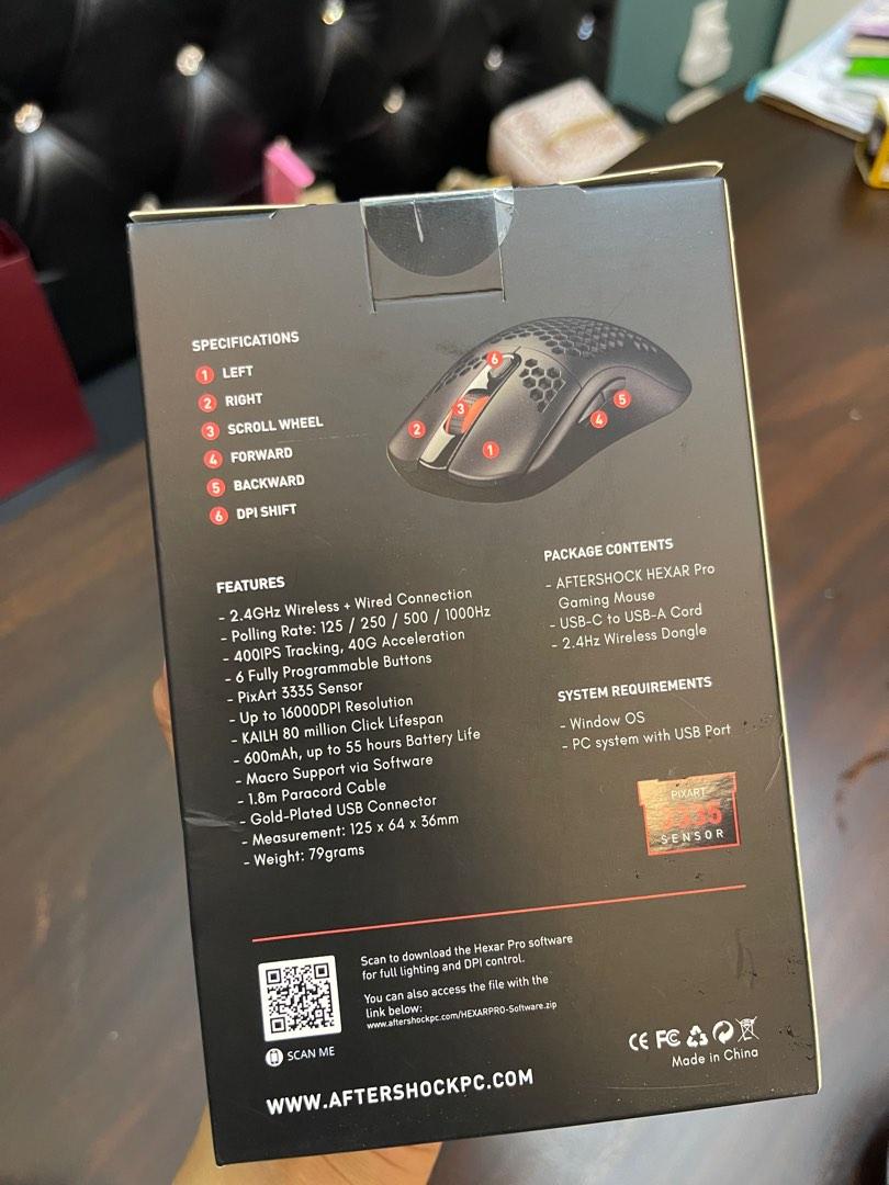 Aftershock Hexar Pro Gaming Mouse, Computers & Tech, Parts ...
