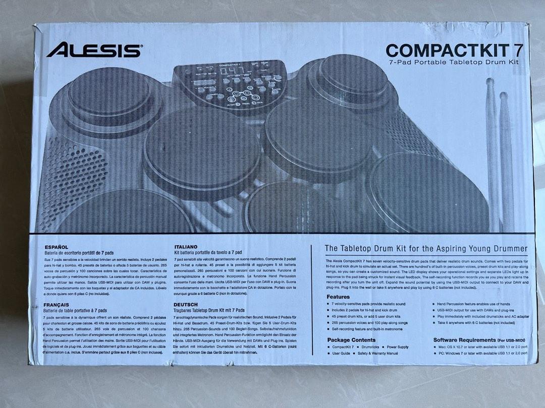 Alesis compact kit 7 portable tabletop drum kit, Hobbies & Toys, Music ...