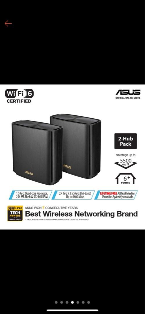 Asus XT8 2 pack AX6600 ZEN WIFI Triband mesh wifi 6 system, Computers ...