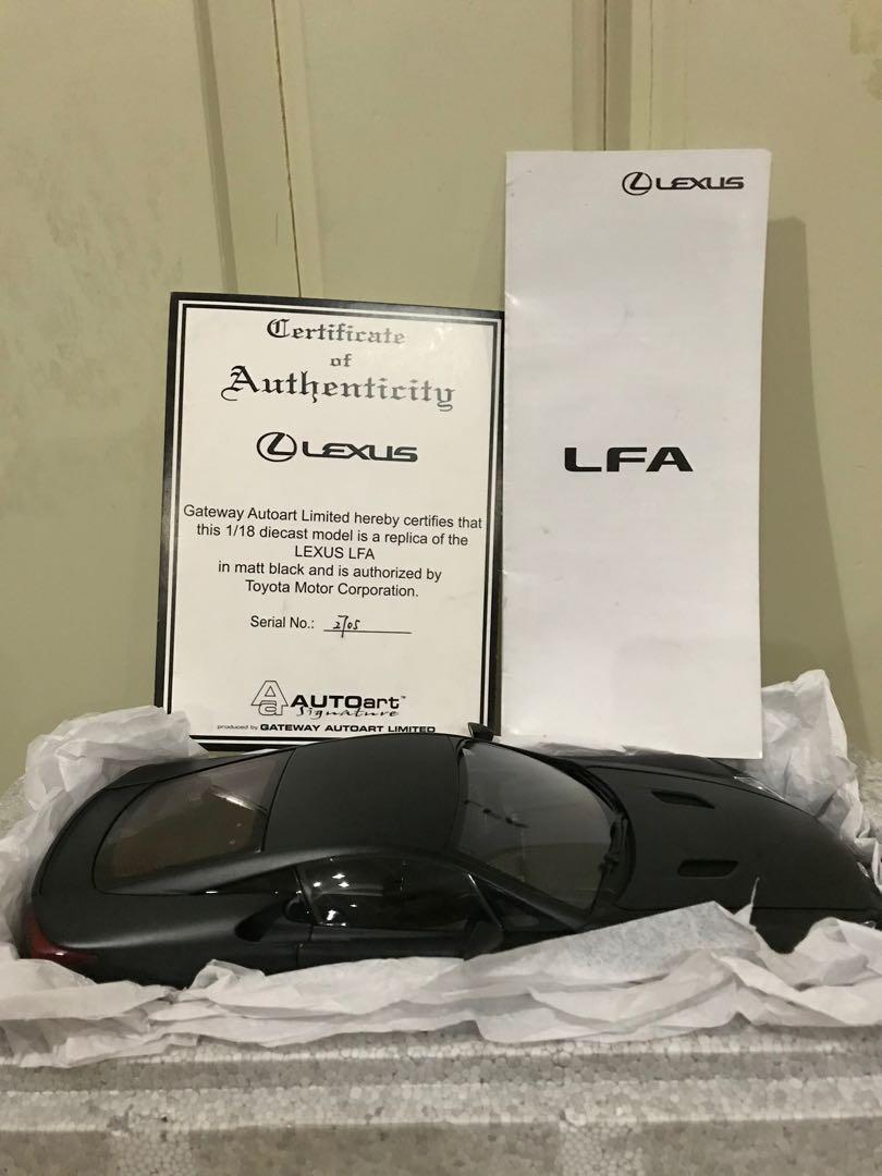 Autoart Lexus LFA 1:18 scale diecast toy car hotwheels, Hobbies & Toys ...