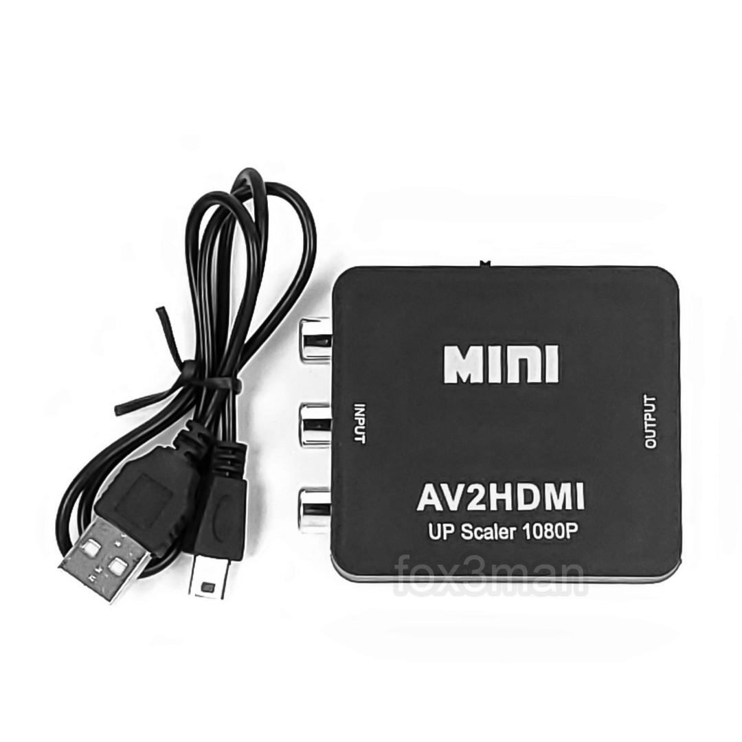 Av2HDMI Converter三色線轉HDMI輸出 紅白 超任 舊款遊戲機 影音適用, 電子遊戲, 遊戲機配件, 遊戲週邊商品 ...
