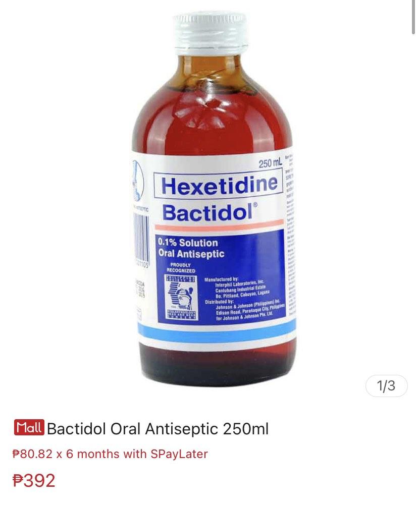 Bactidol Gargle 250ml | Expiration March 2025, Health & Nutrition ...