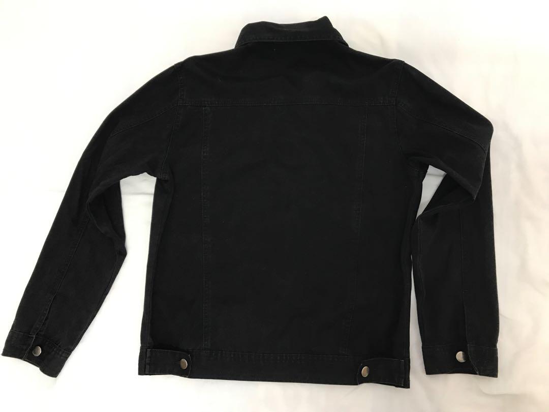 Black Denim Jacket - From SEED, Women's Fashion, Coats, Jackets and ...