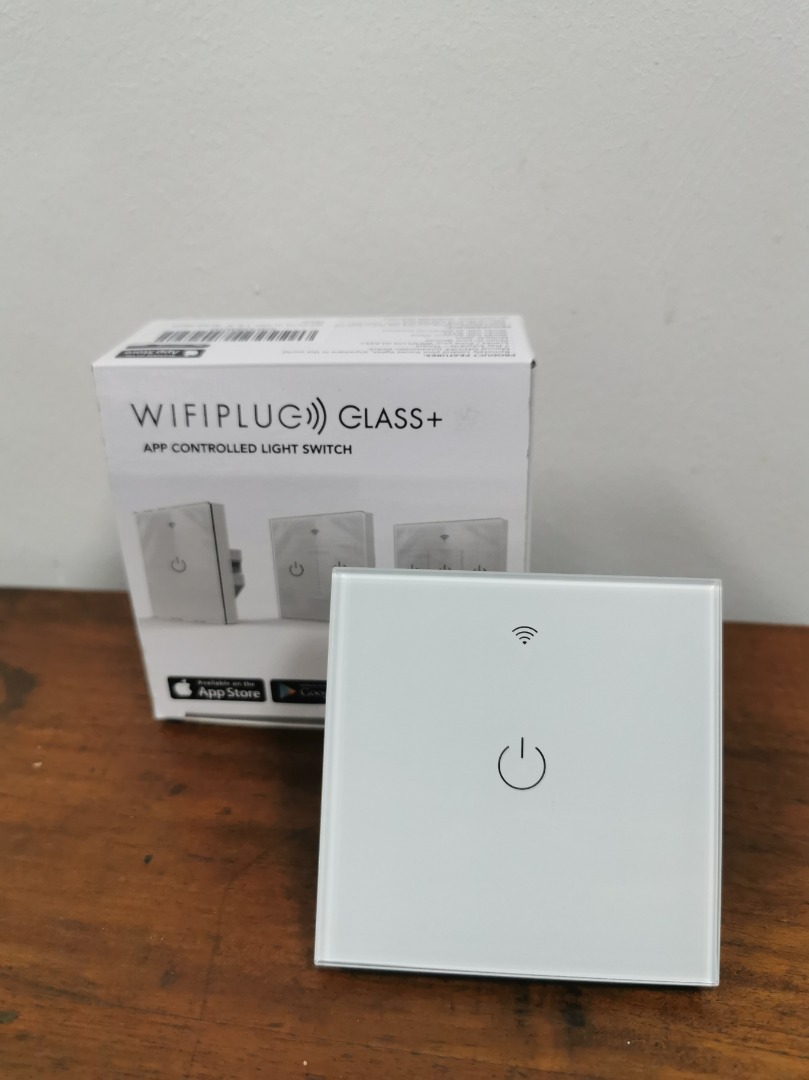 BNIB*** WIFIPLUG GLASS+ WIFI Smart Wall Switch Timer 1 Gang, TV & Home ...