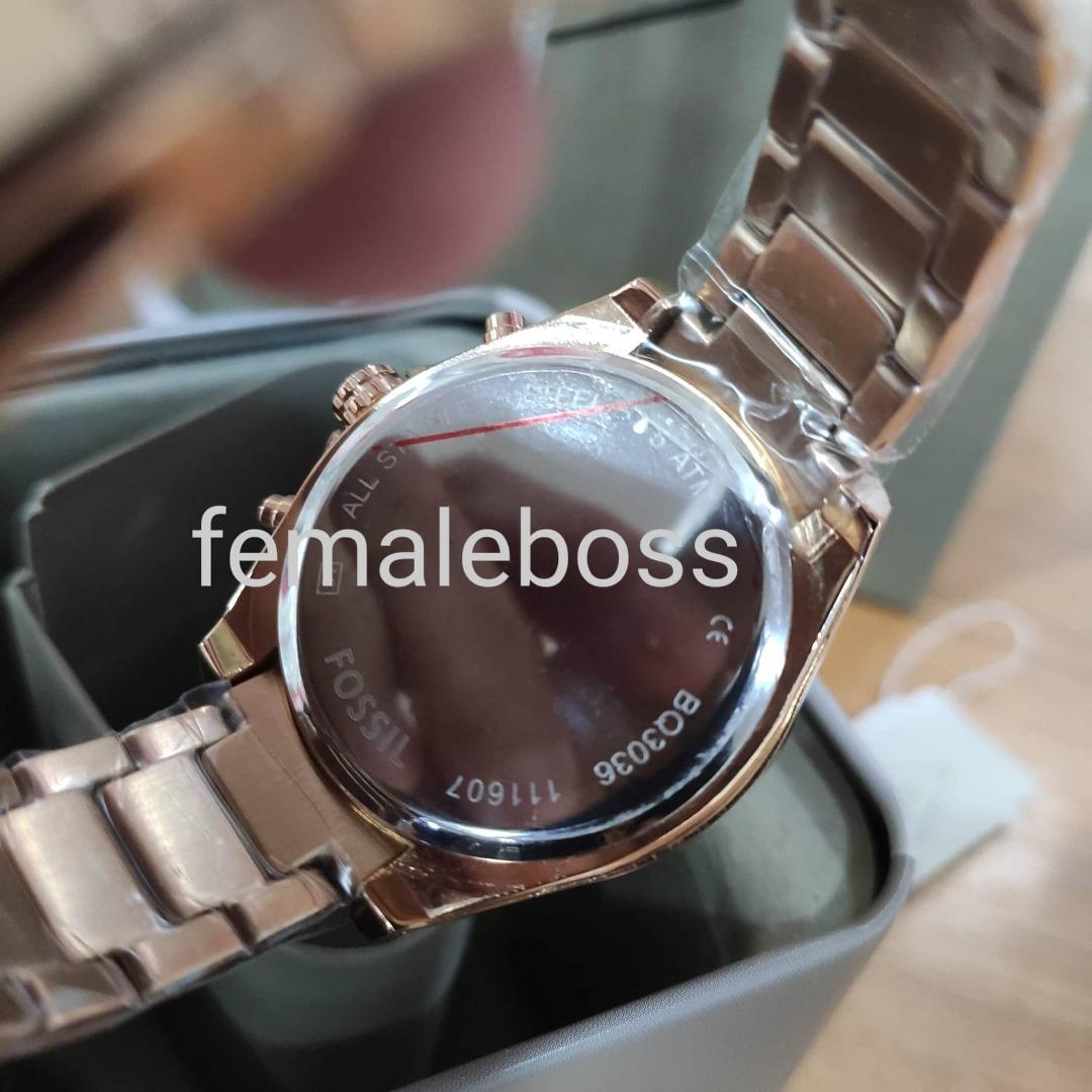 BQ3036 Modern Courier Midsize Chronograph Rose Gold-Tone Watch, Women's Fashion, Watches ...