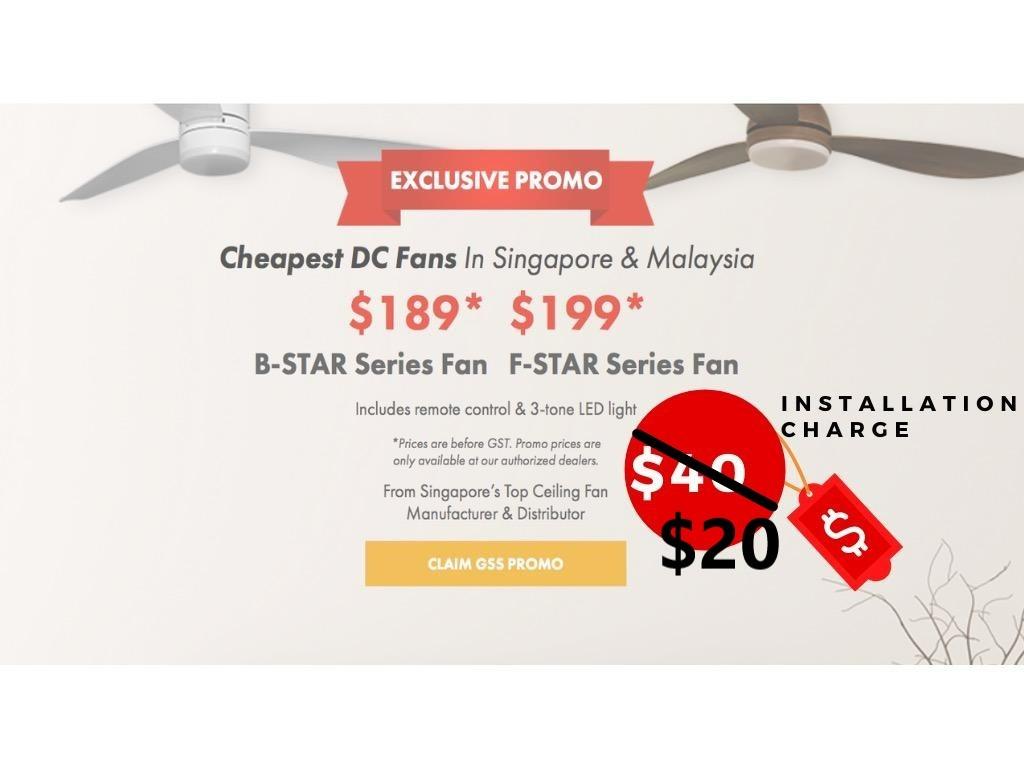 Ceiling Fan with Promo Installation Fanco B-Star (LIMITED TIME ONLY ...