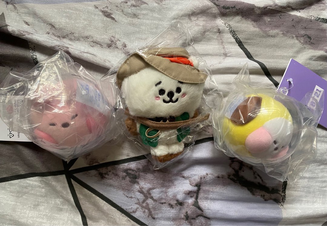 BT21 RJ In the Forest and Chimmy and Cooky Minini Stressball, Hobbies ...