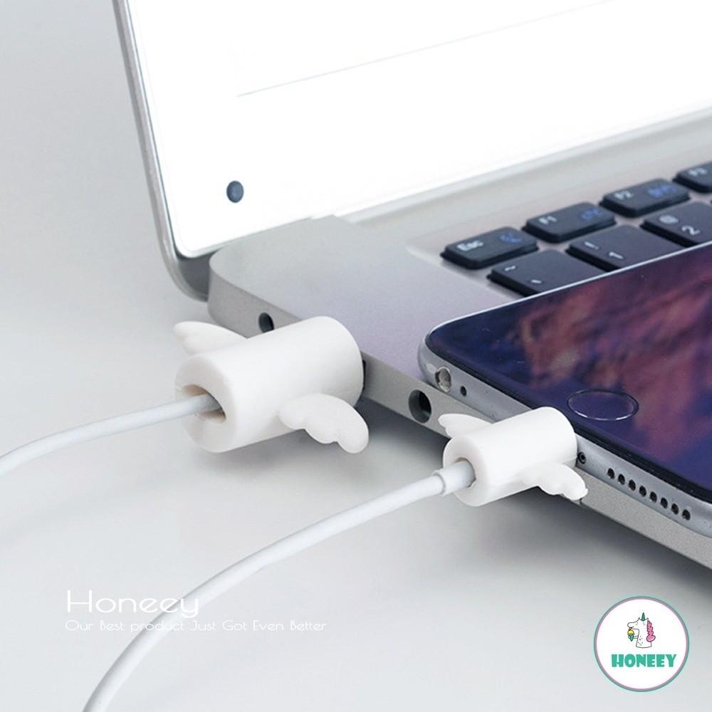 Cable Protector Data Cute Angel Wing Simple Line Protector Sheath Cable ...