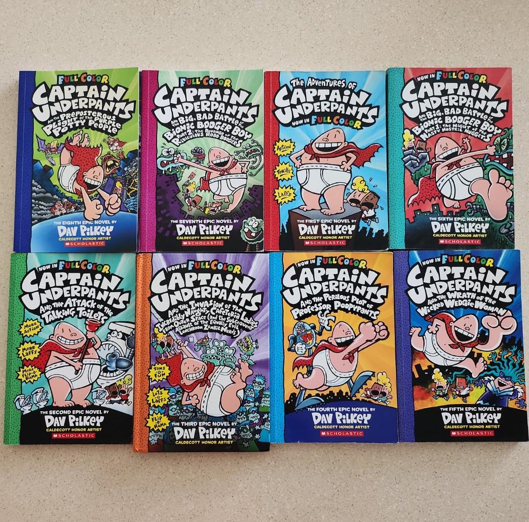 Captain Underpants Book Epic Series 1 to 8, Hobbies & Toys, Books ...