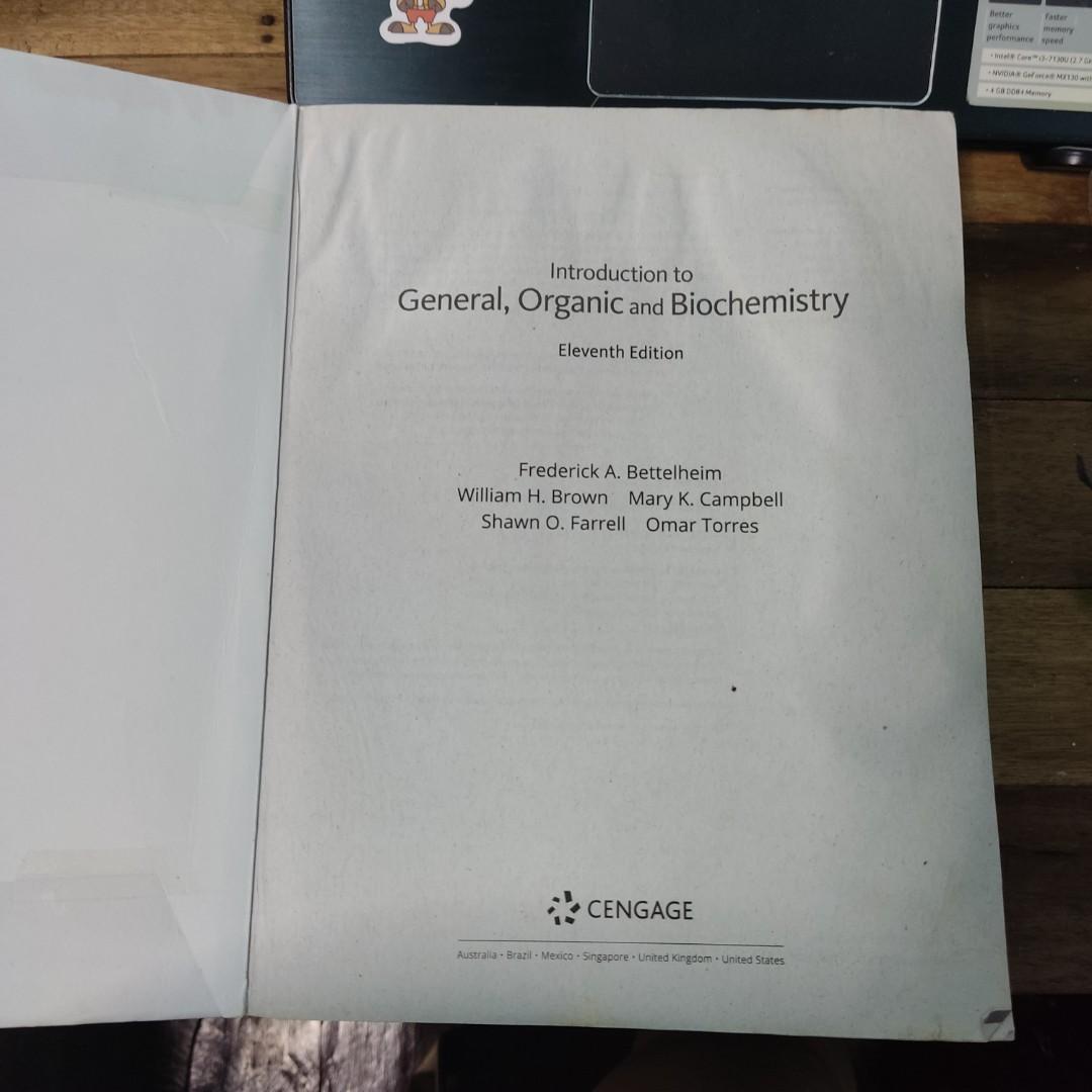 Cenage Introduction to General, Organic and Biochemistry 11th edition ...
