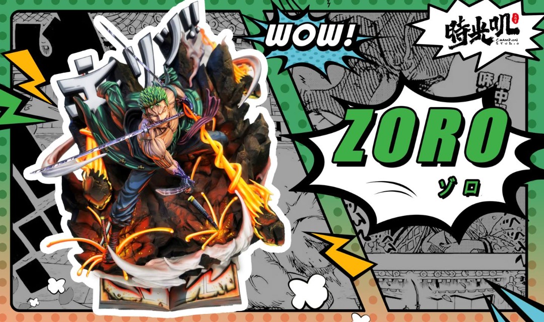 Champion Studio - Roronoa Zoro ( 2D Ver ), Hobbies & Toys, Toys & Games ...