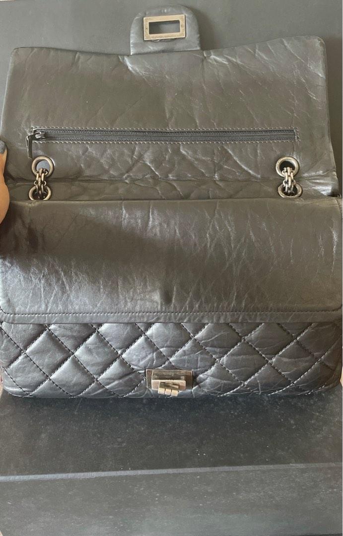 Channel Classic reissue 2.55 large flap in black, Luxury, Bags ...