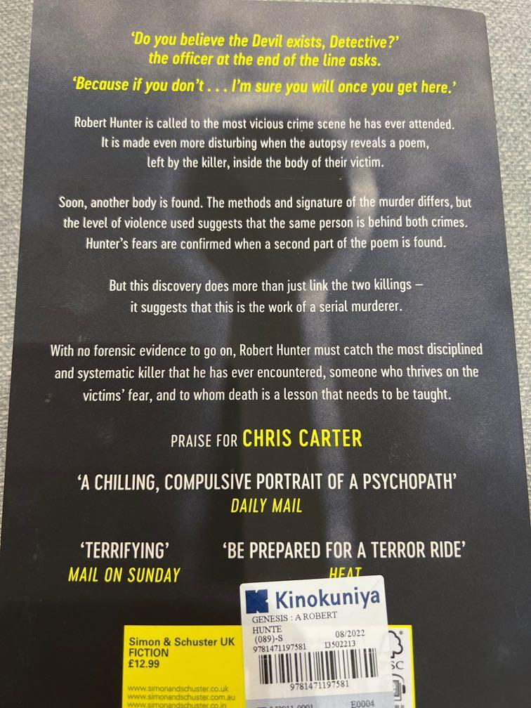 Chris carter - genesis, Hobbies & Toys, Books & Magazines, Fiction ...