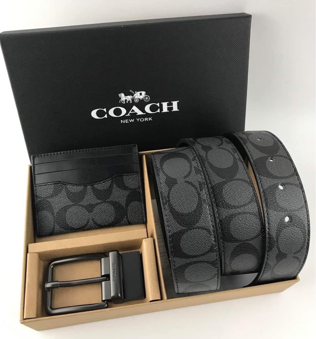 COACH Gift Set for HIM, Men's Fashion, Watches & Accessories, Wallets ...