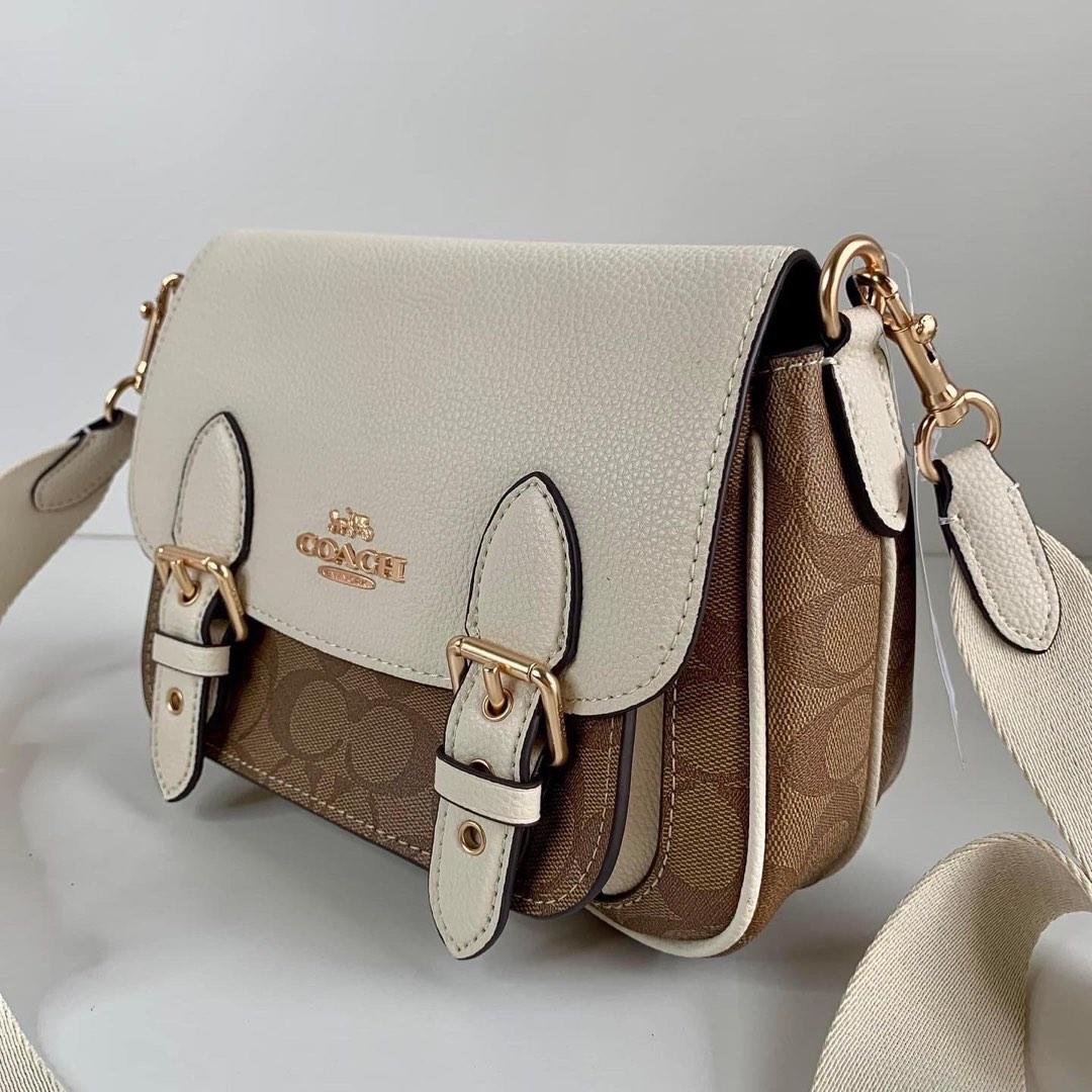 Coach Lucy Crossbody in Signature Canvas (white), Women's Fashion, Bags ...