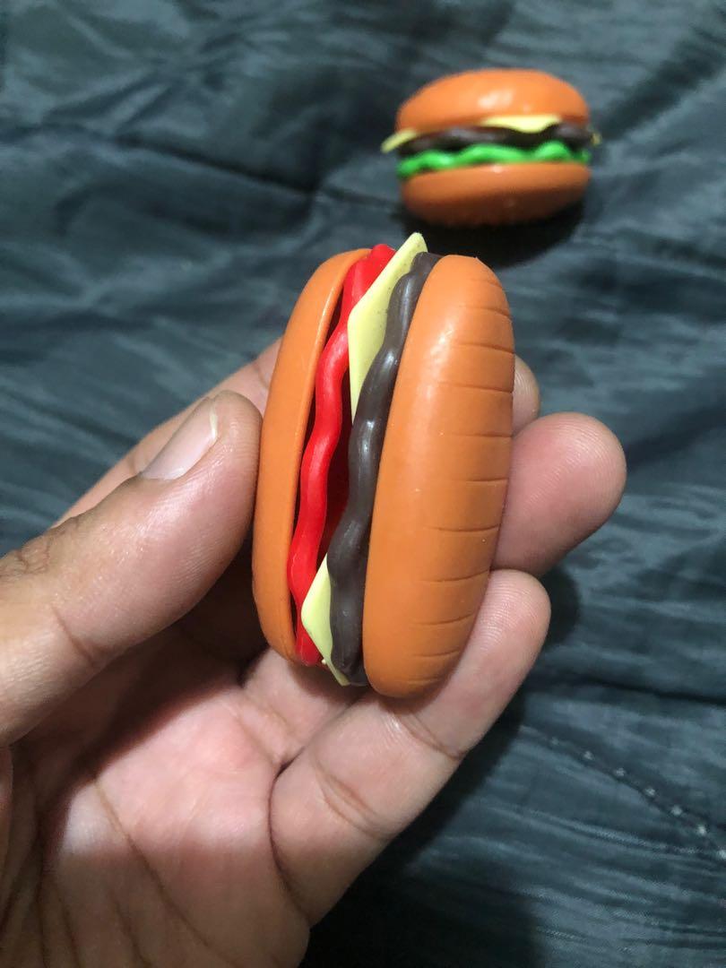 Cute little wobbly burger figure, Hobbies & Toys, Toys & Games on Carousell