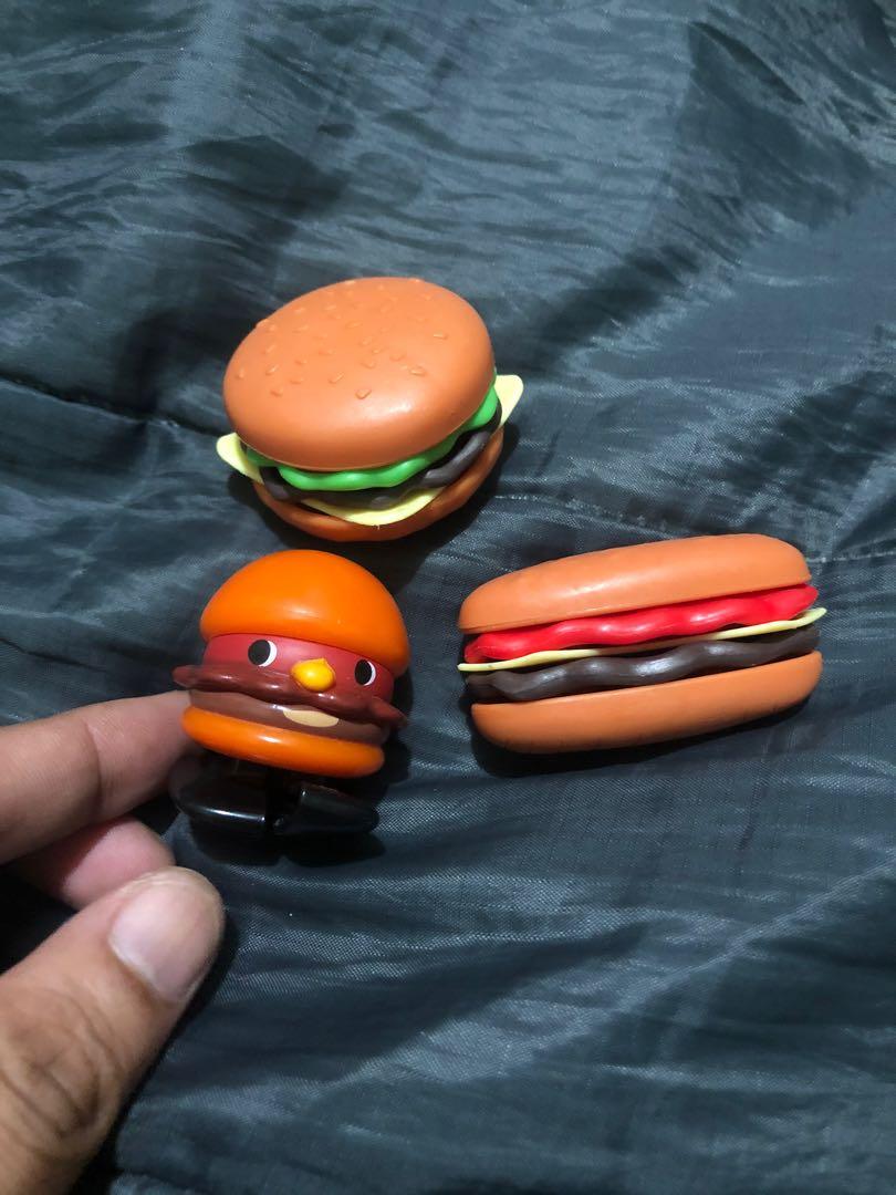 Cute little wobbly burger figure, Hobbies & Toys, Toys & Games on Carousell