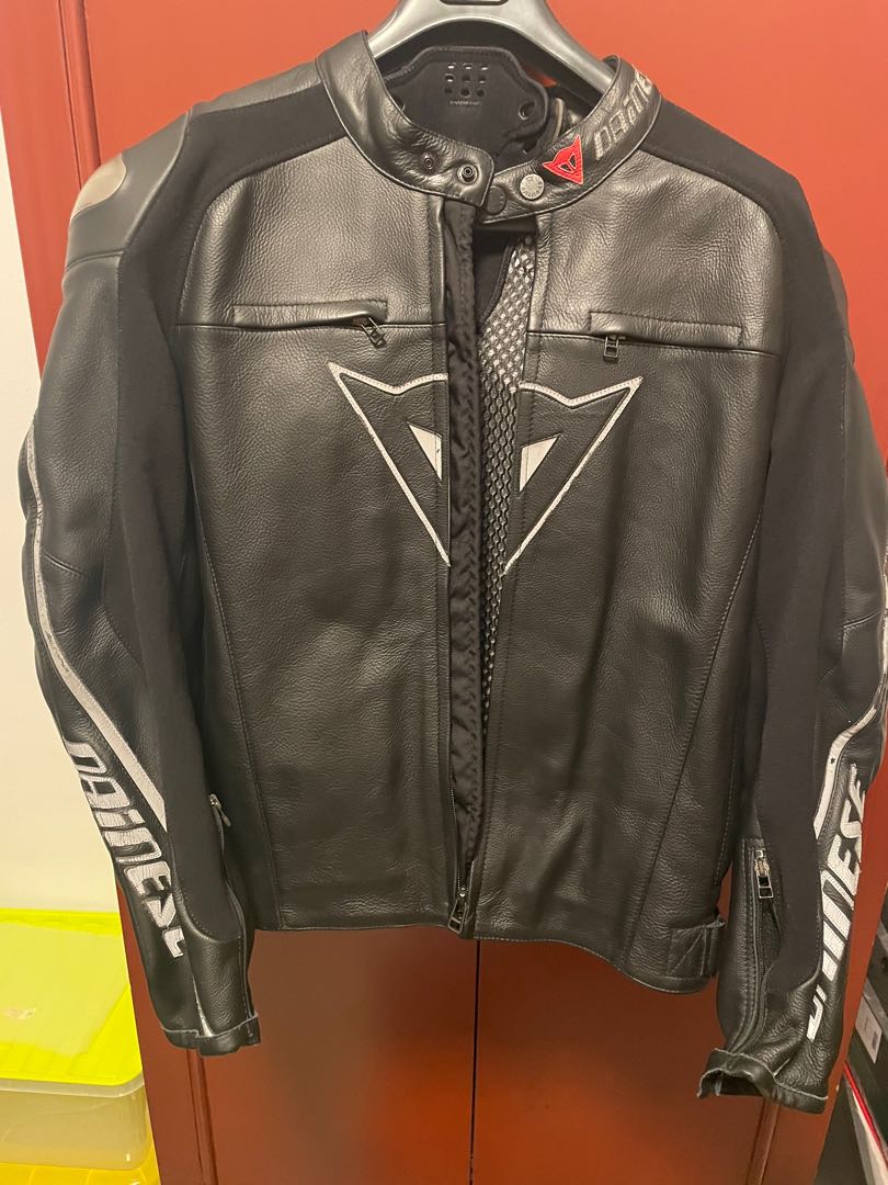 Dainese Leather Jacket with, Motorcycles, Motorcycle Apparel on Carousell