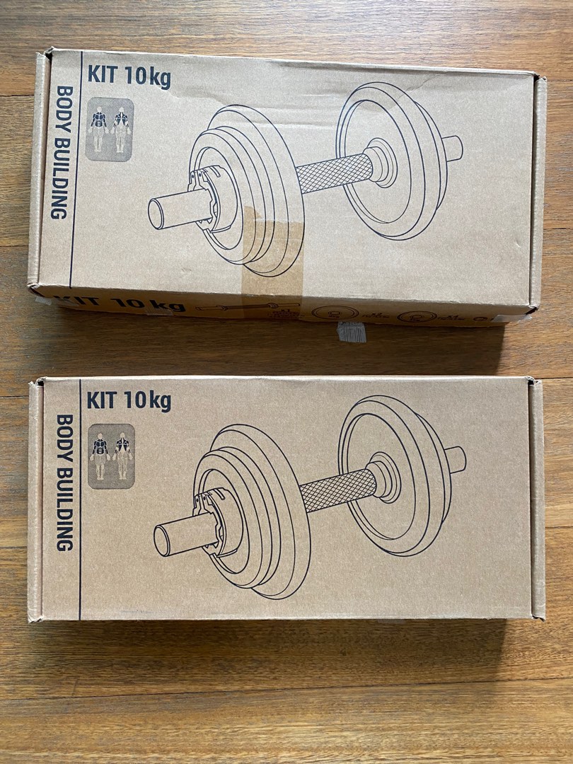 Dumbbell Kit 10kg (2 kits), Sports Equipment, Exercise & Fitness ...