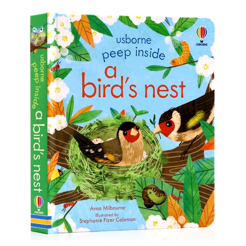 EK304 Usborne 偷偷看裡面揭秘系列 Peep Inside a Bird's Nest 鳥巢, 興趣及遊戲, 書本 & 文具 ...