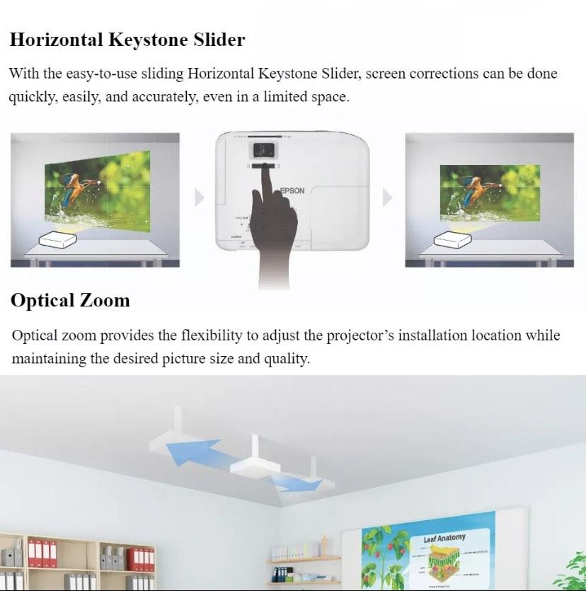 Epson EB-X06 XGA 3LCD Projector - Enhance the Classroom Experience with ...