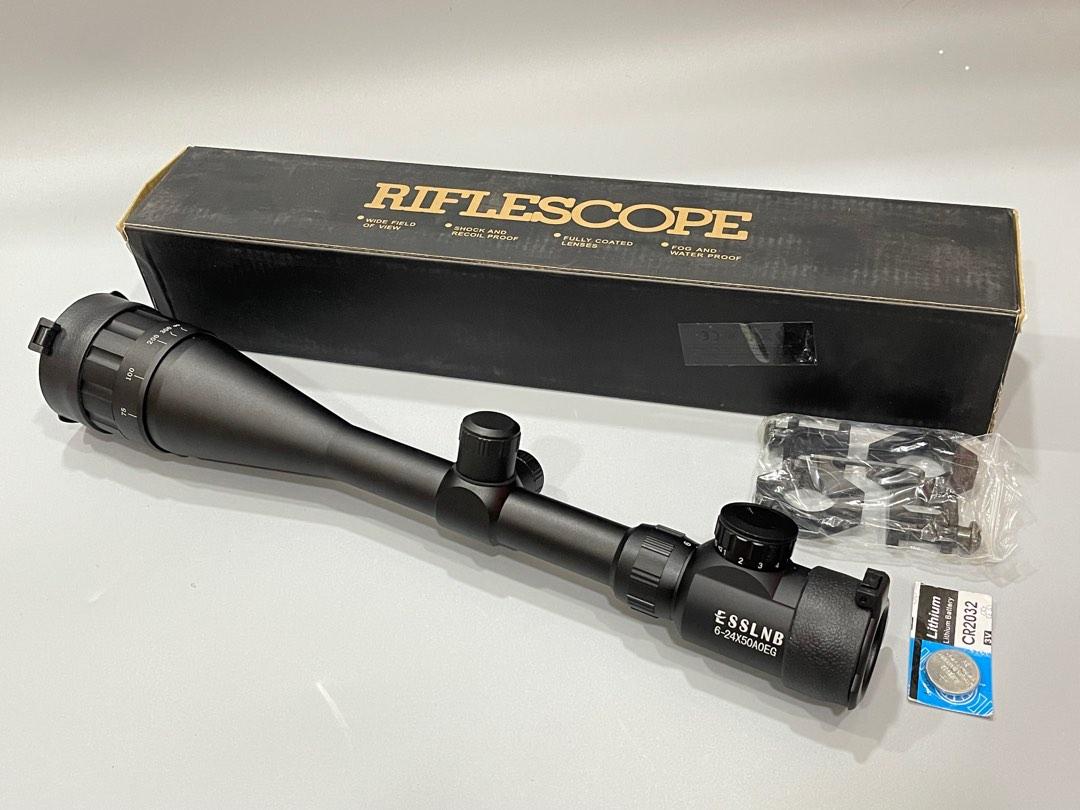 ESSLNB Air Rifle Scope (6-24x50) with Mil-Dot Rangefinder AOEG 5 ...