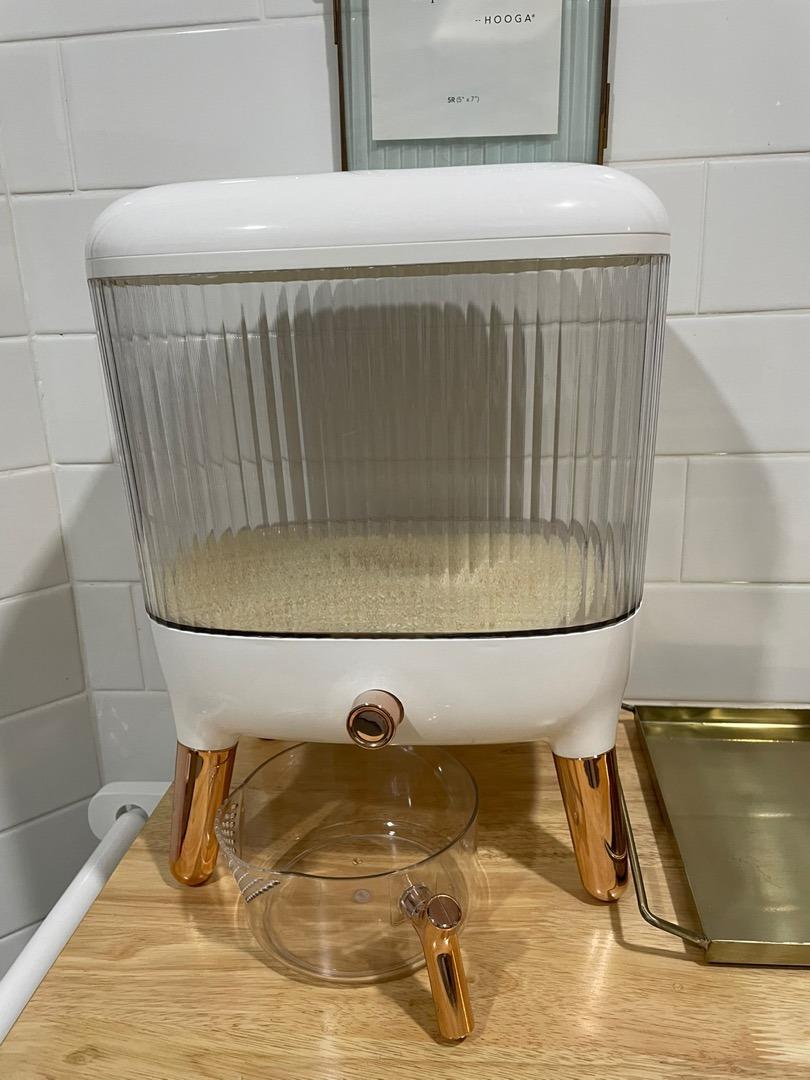 Estetik Rice Dispenser White Rose Gold, Furniture & Home Living ...