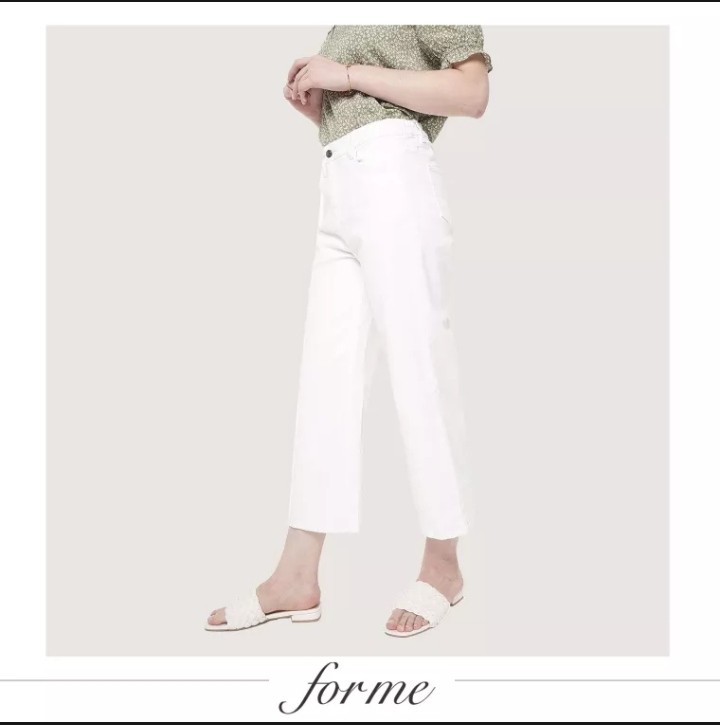 Forme White leg denim pants, Women's Fashion, Bottoms, Other Bottoms on ...
