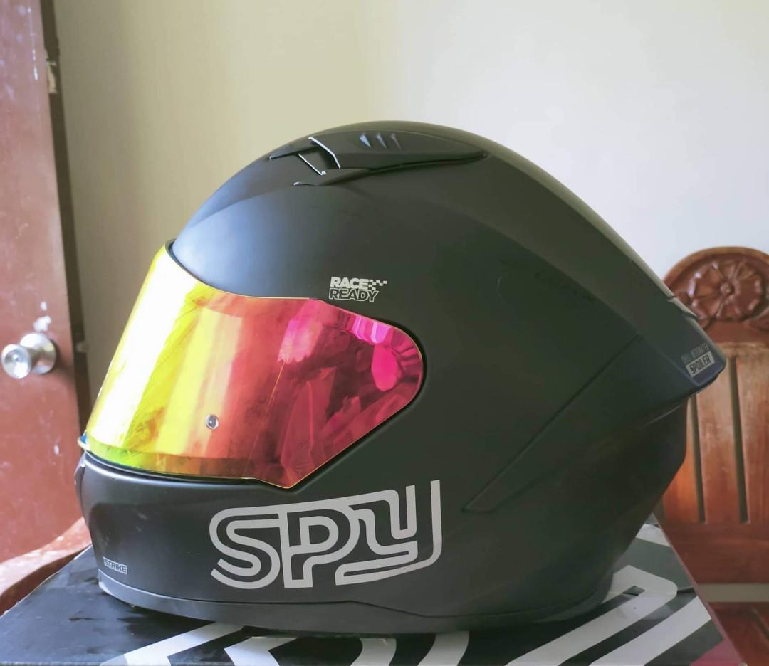 FS: Spyder Strike Helmet (Matte black) Medium, Motorbikes, Motorbike ...